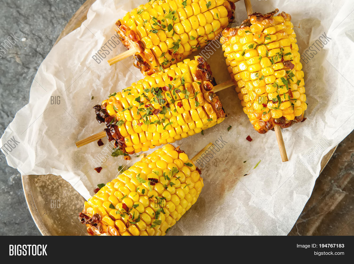 Corn Grilled Salt Image & Photo (Free Trial) | Bigstock