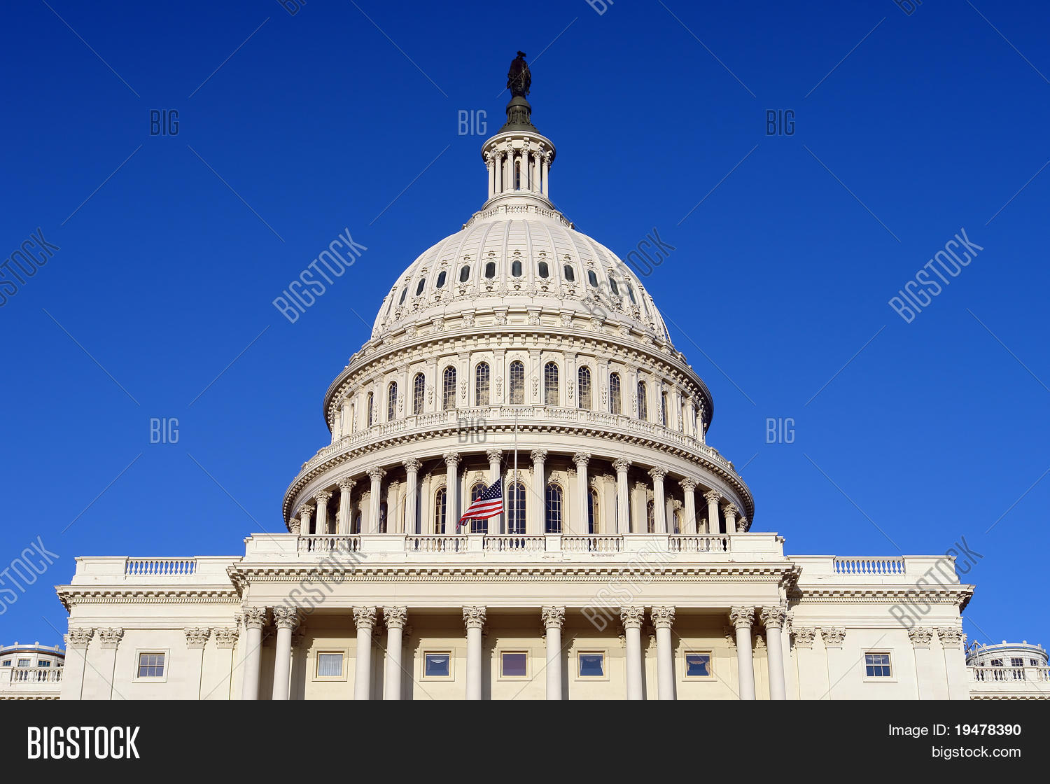 Flag Over Capitol Building