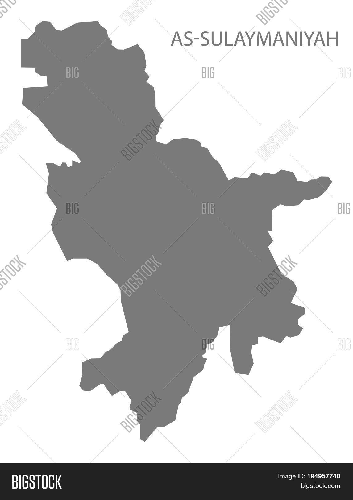 -Sulaymaniyah Iraq Map Image & Photo (Free Trial) | Bigstock