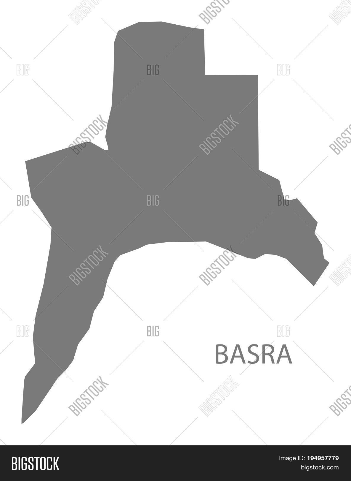 Basra Iraq Map Grey Image & Photo (Free Trial) | Bigstock