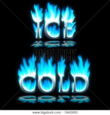 Ice & Cold Text Blue Image & Photo (Free Trial) | Bigstock