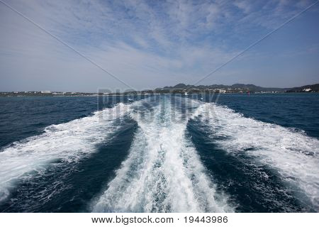 Behind View Motor Boat Image & Photo (Free Trial) | Bigstock