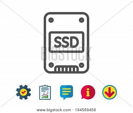 Vector y foto SSD Icon. Solid- (prueba gratis) | Bigstock