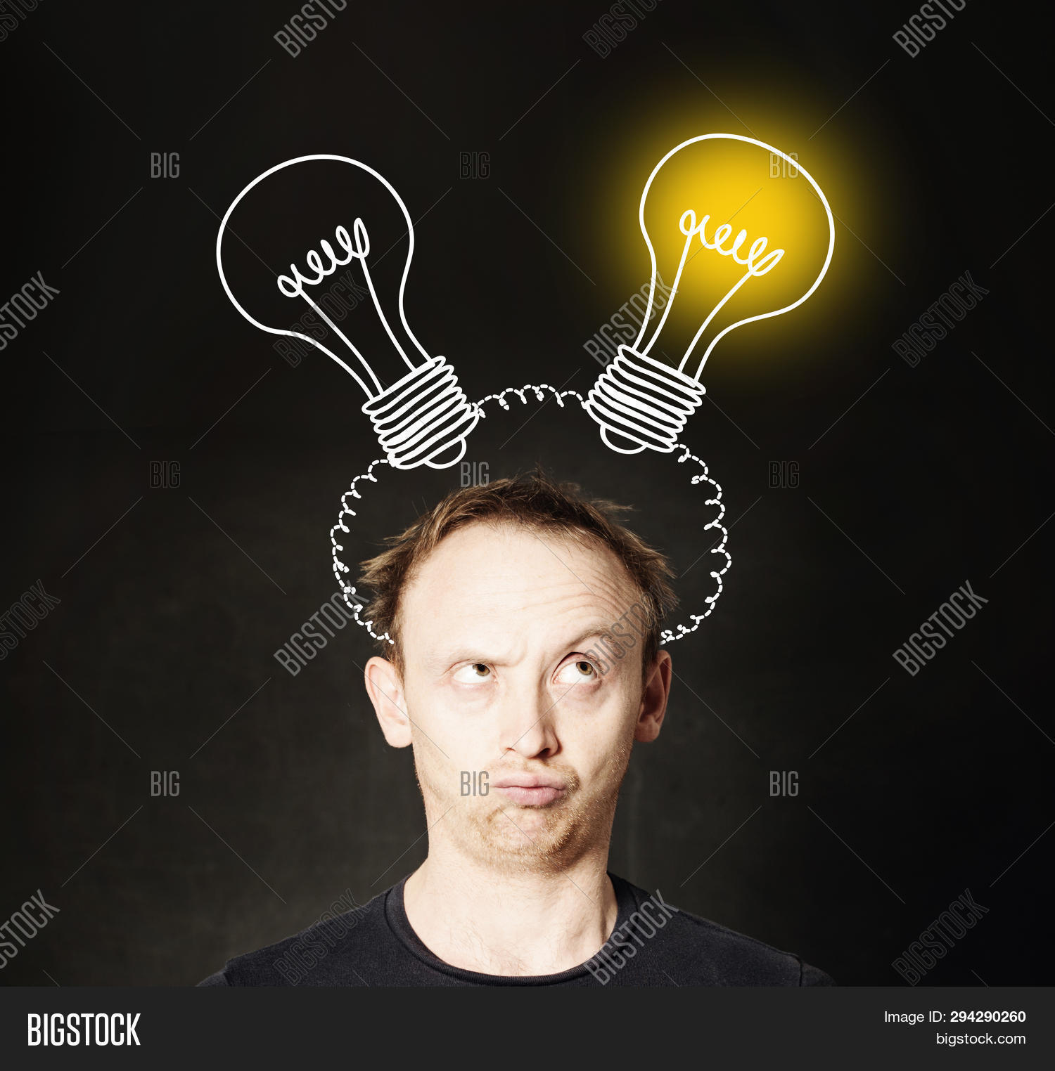 Man Light Bulb On Image & Photo (Free Trial) | Bigstock