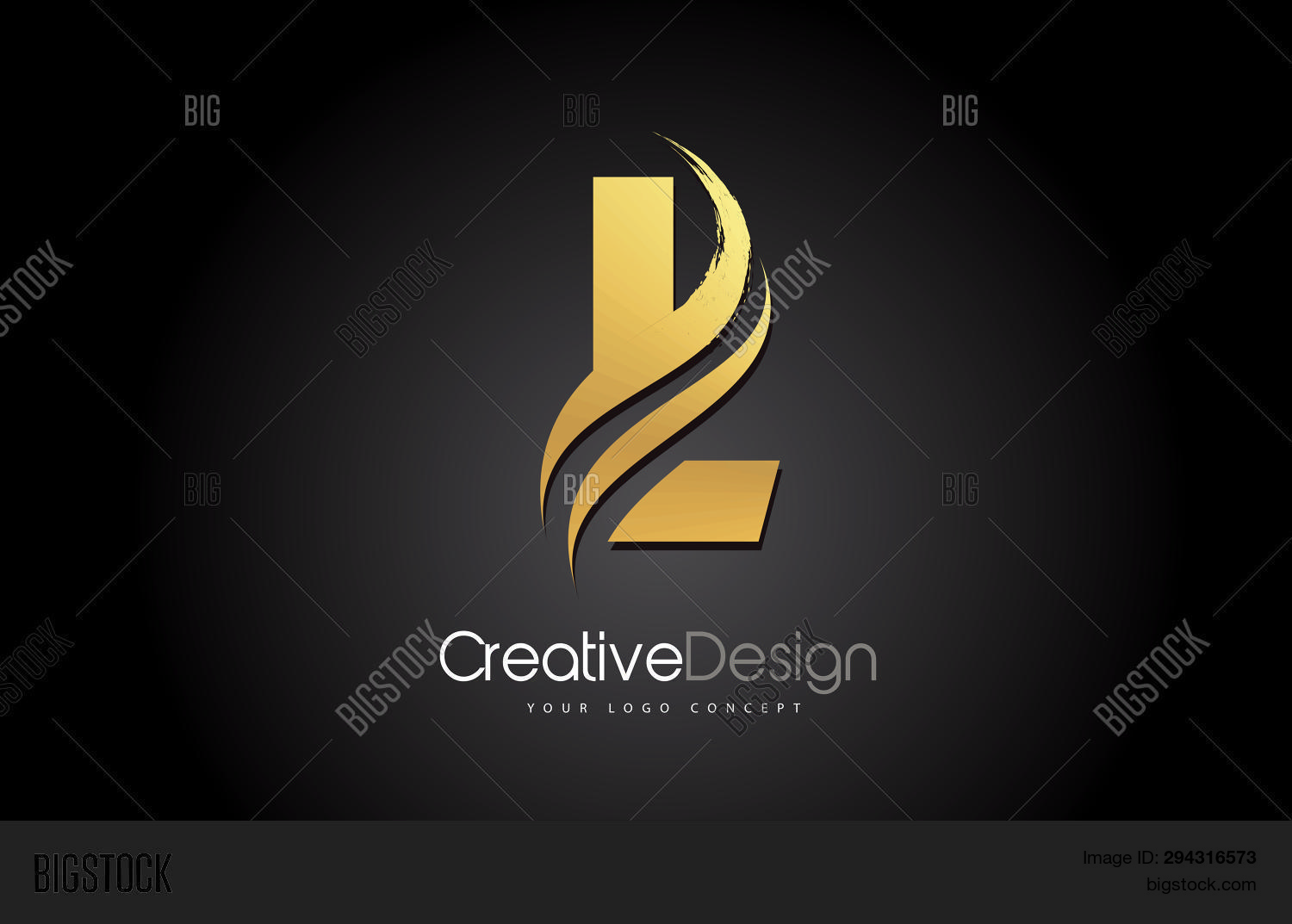 Gold Metal L Letter Vector & Photo (Free Trial) | Bigstock