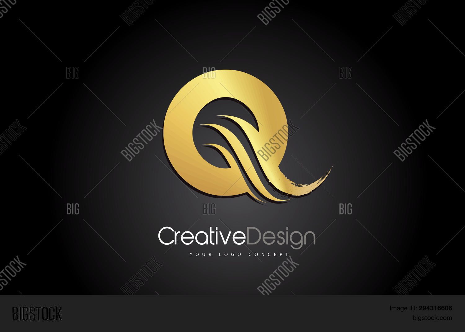Gold Metal Q Letter Vector & Photo (Free Trial) | Bigstock