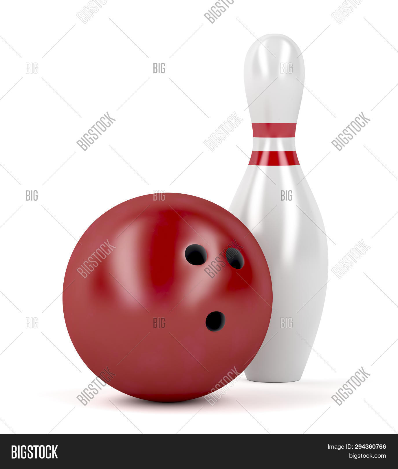 Red Bowling Ball Pin Image & Photo (Free Trial) | Bigstock