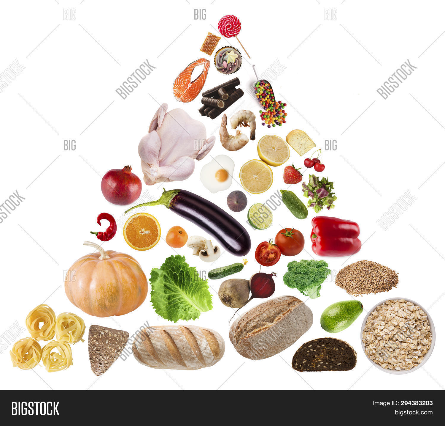 Food Pyramid On White Image & Photo (Free Trial) | Bigstock