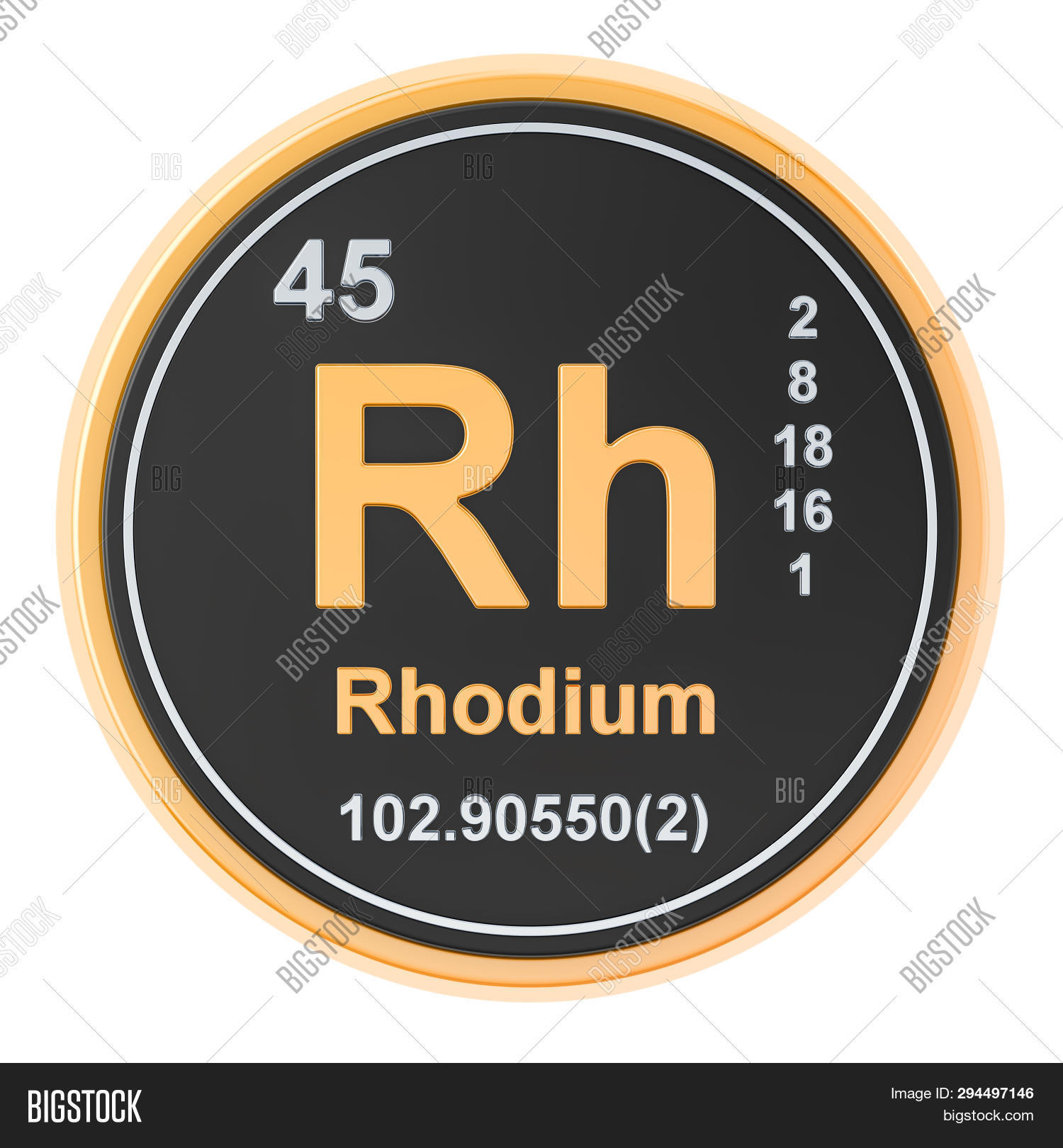Rhodium Rh Chemical Image & Photo (Free Trial) | Bigstock