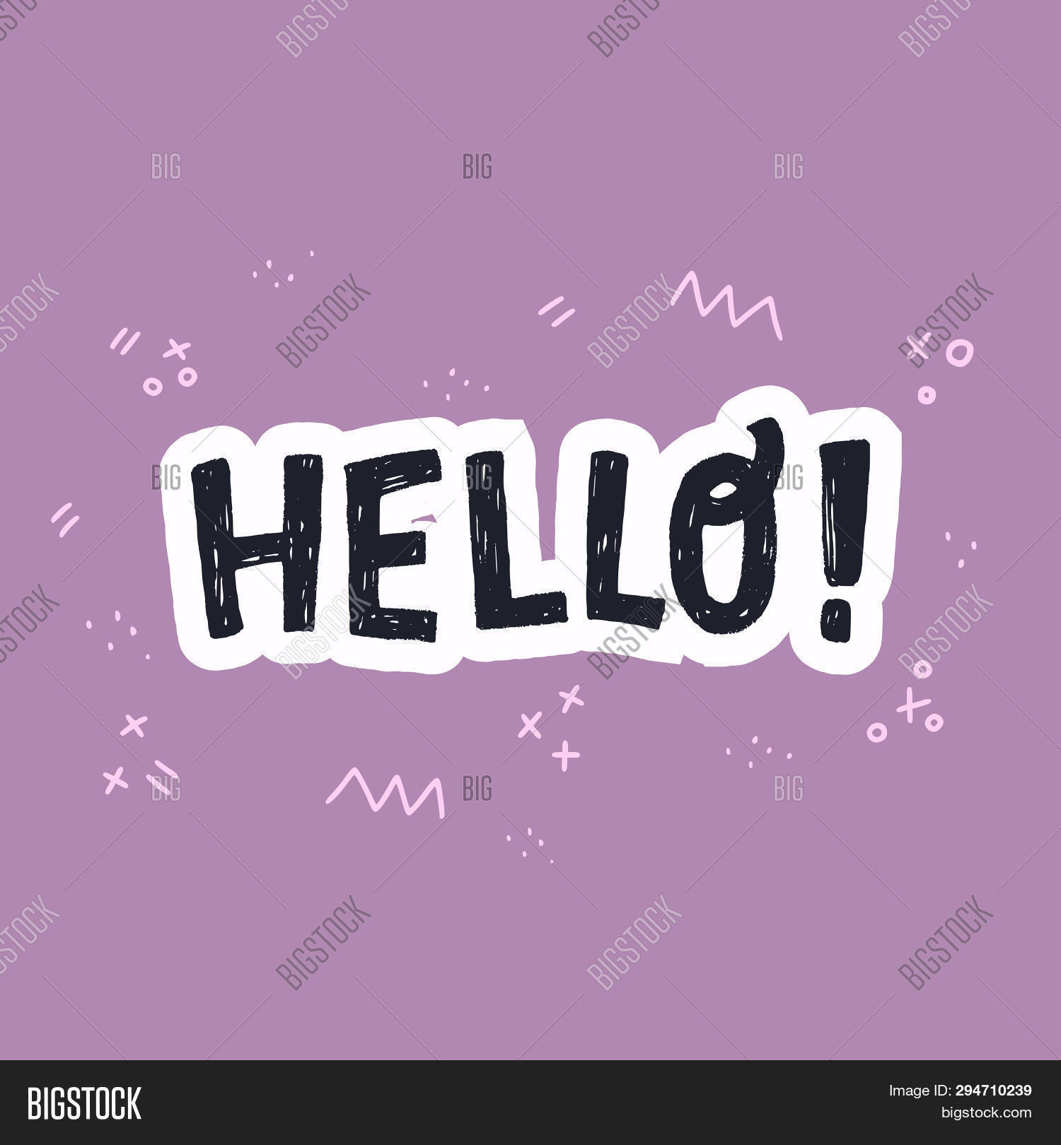 Hello Typographic Vector & Photo (Free Trial) | Bigstock