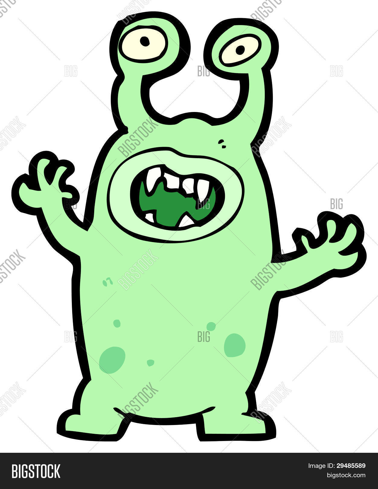 Evil Alien Cartoon ( Image & Photo (Free Trial) | Bigstock
