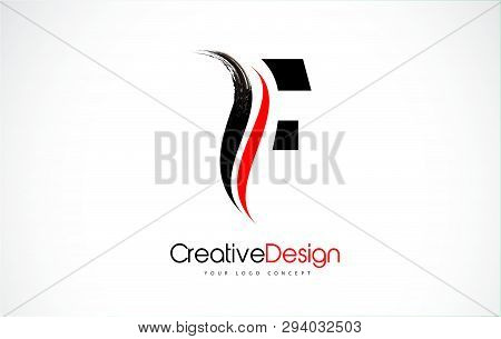 Red Black F Letter Vector & Photo (Free Trial) | Bigstock