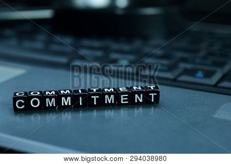 Commitment Text Wooden Image & Photo (Free Trial) | Bigstock