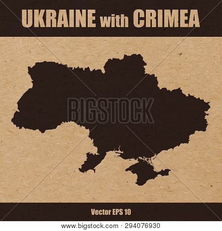 Detailed Map Ukraine Vector & Photo (Free Trial) | Bigstock