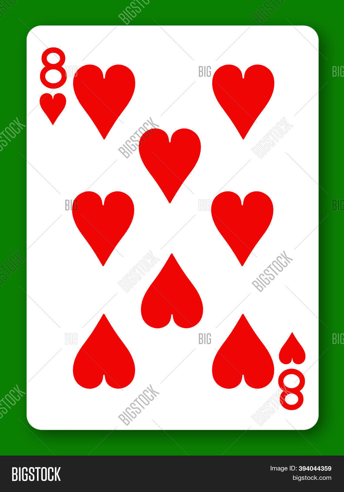 8 Eight Hearts Playing Image & Photo (Free Trial) | Bigstock