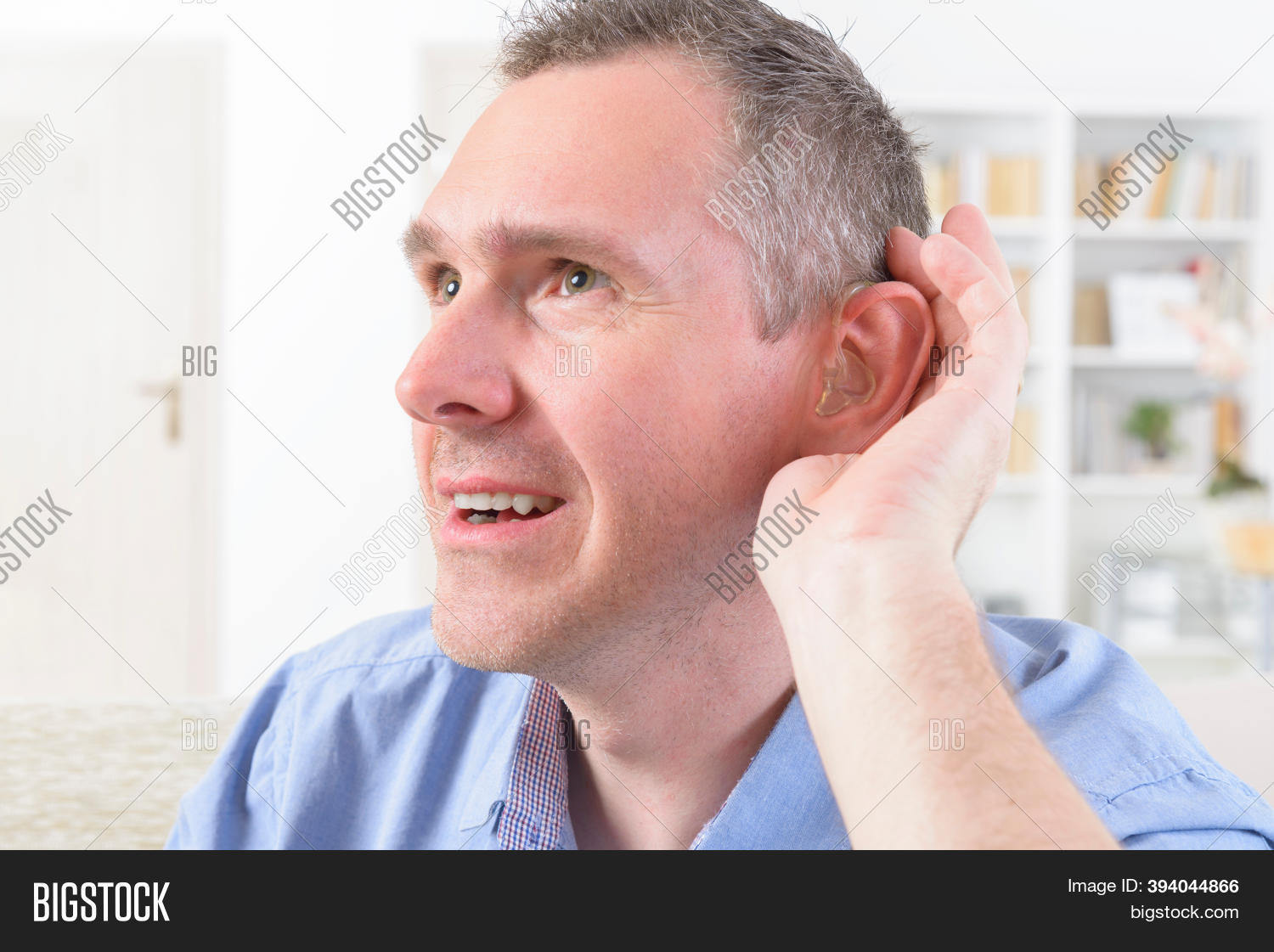 Man Wearing Deaf Aid Image & Photo (Free Trial) | Bigstock