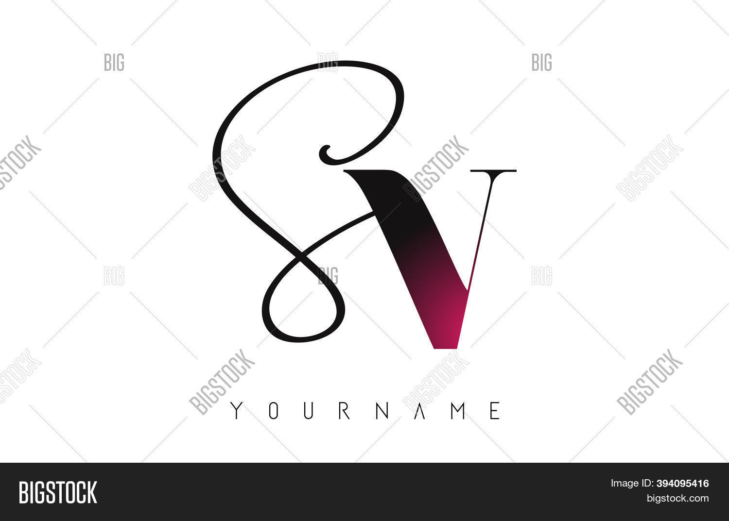 Handwritten Sv S V Vector & Photo (Free Trial) | Bigstock