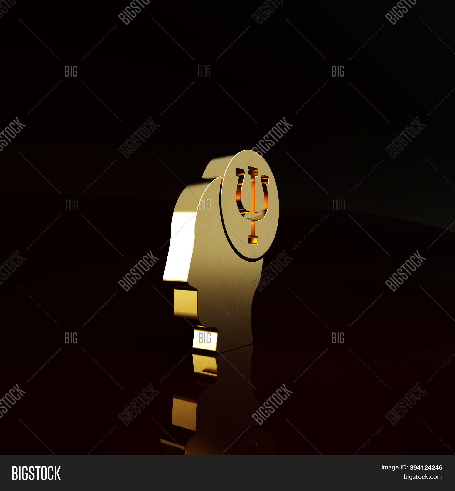 Gold Psychology Icon Image & Photo (Free Trial) | Bigstock