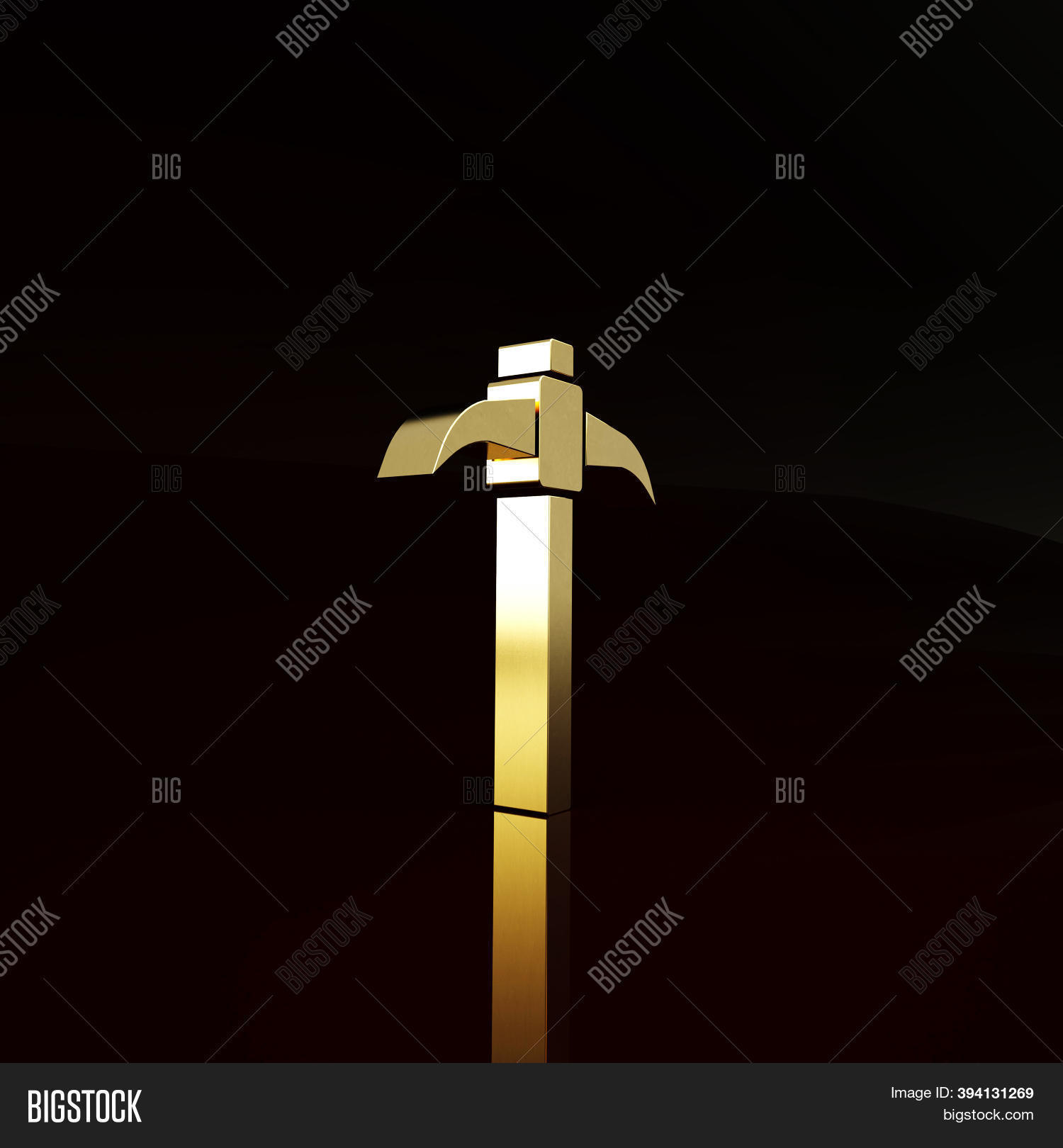 Gold Pickaxe Icon Image & Photo (Free Trial) | Bigstock