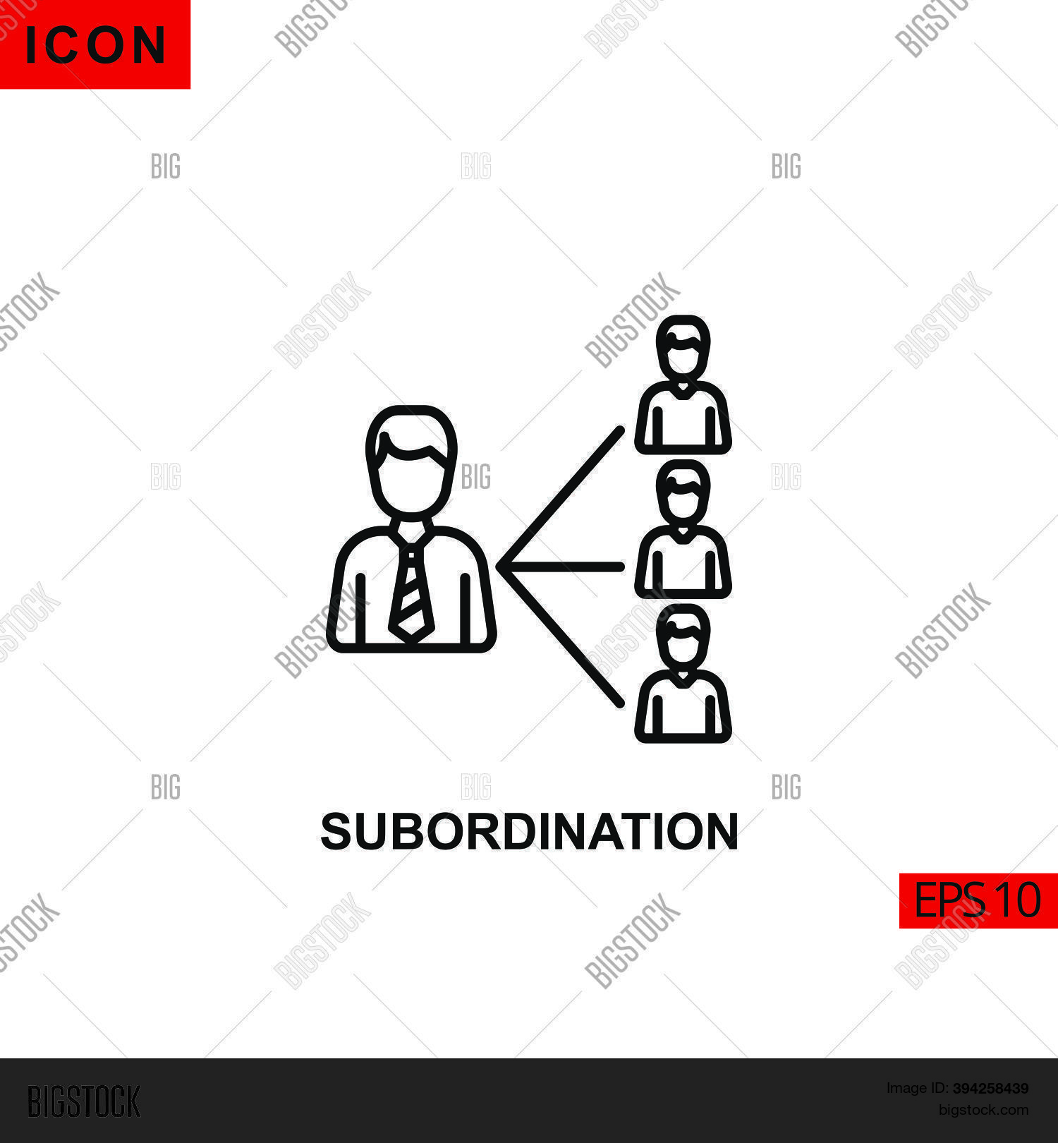 Icon Subordination. Vector & Photo (Free Trial) | Bigstock