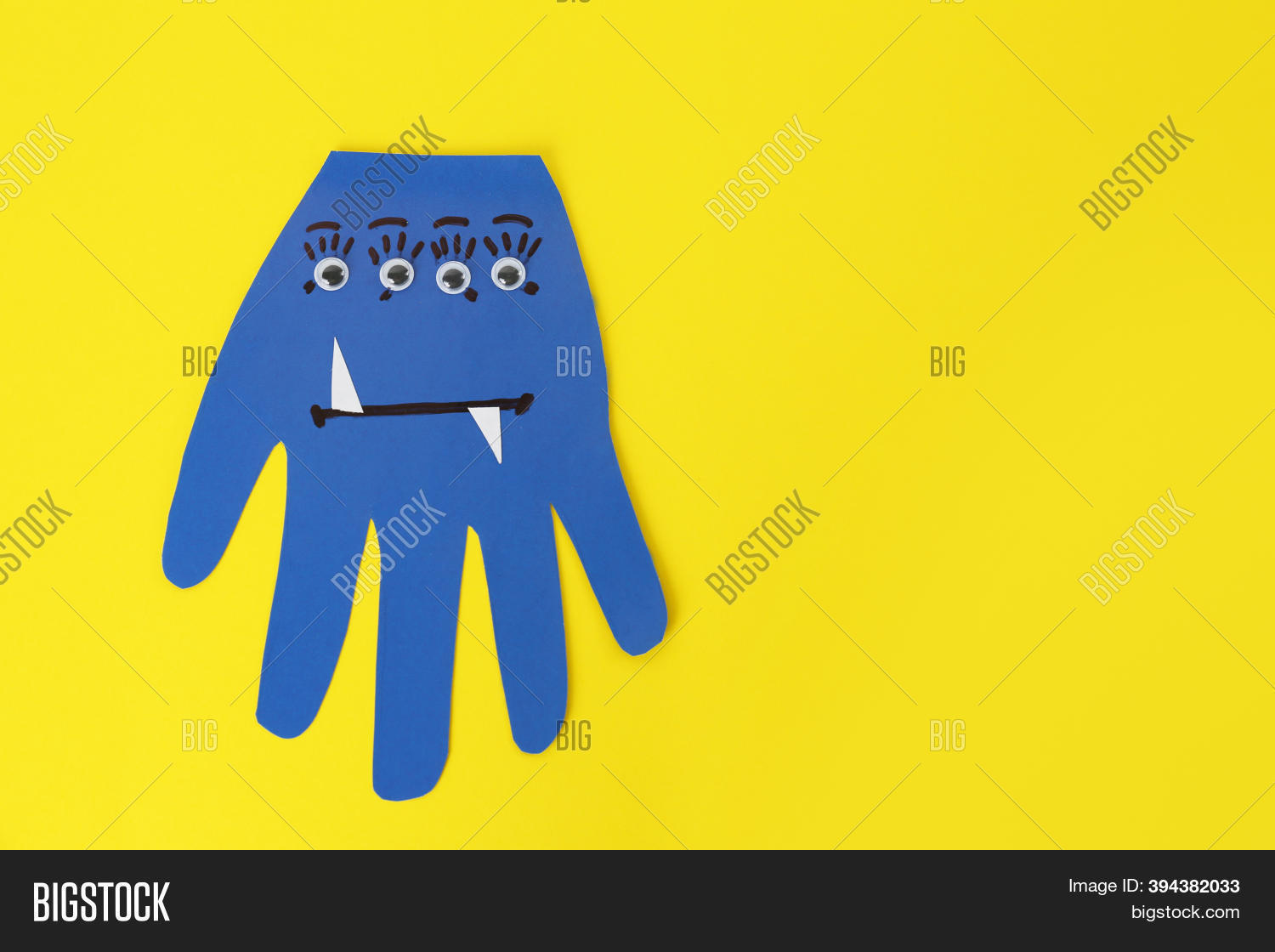 Funny Blue Hand Shaped Image & Photo (Free Trial) | Bigstock