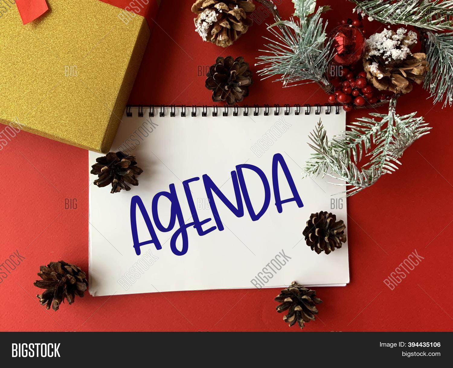 Agenda Blue Letters On Image & Photo (Free Trial) | Bigstock
