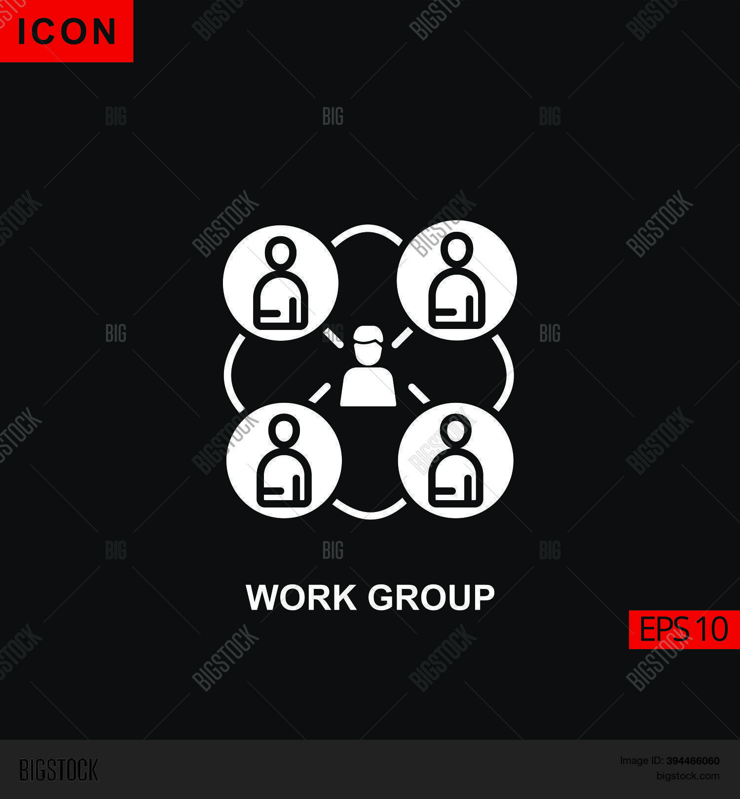 Icon Work Group Vector & Photo (Free Trial) | Bigstock