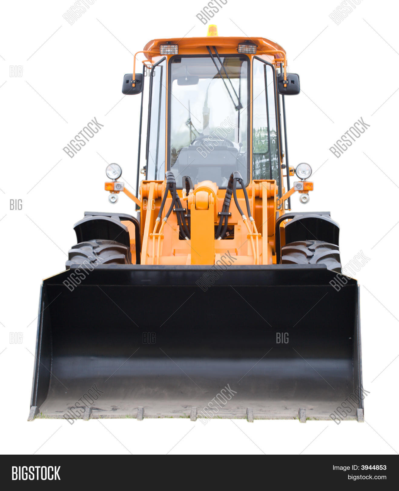 Digger Front View Image & Photo (Free Trial) | Bigstock