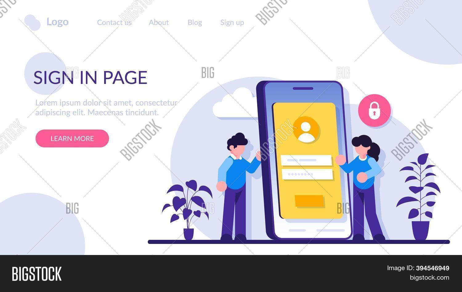 Sign Page Interface Image & Photo (Free Trial) | Bigstock
