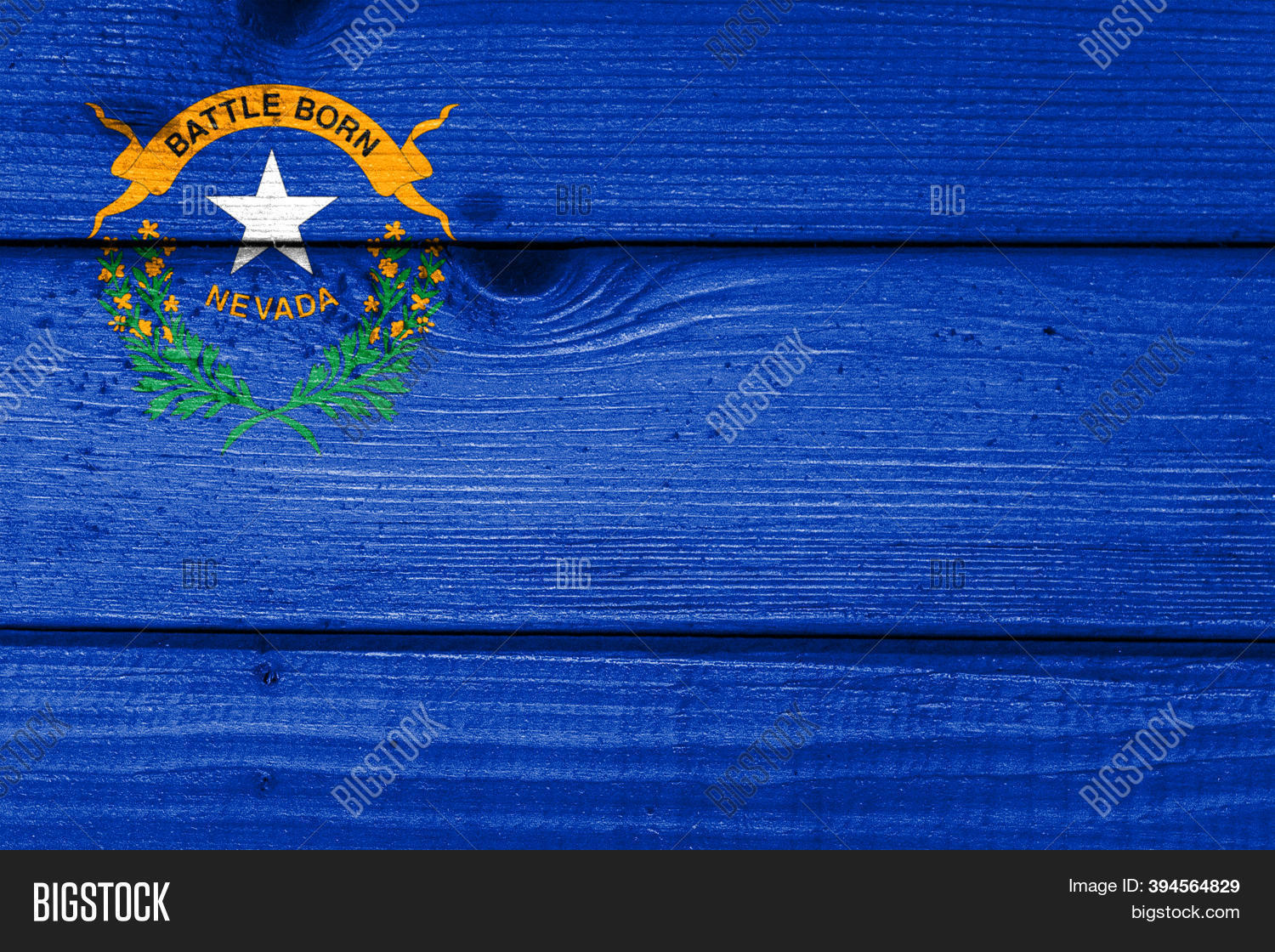 Nevada Flag Painted On Image & Photo (Free Trial) | Bigstock