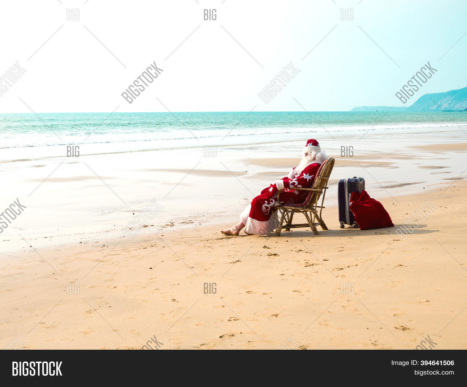 Santa Claus Sits On Image & Photo (Free Trial) | Bigstock