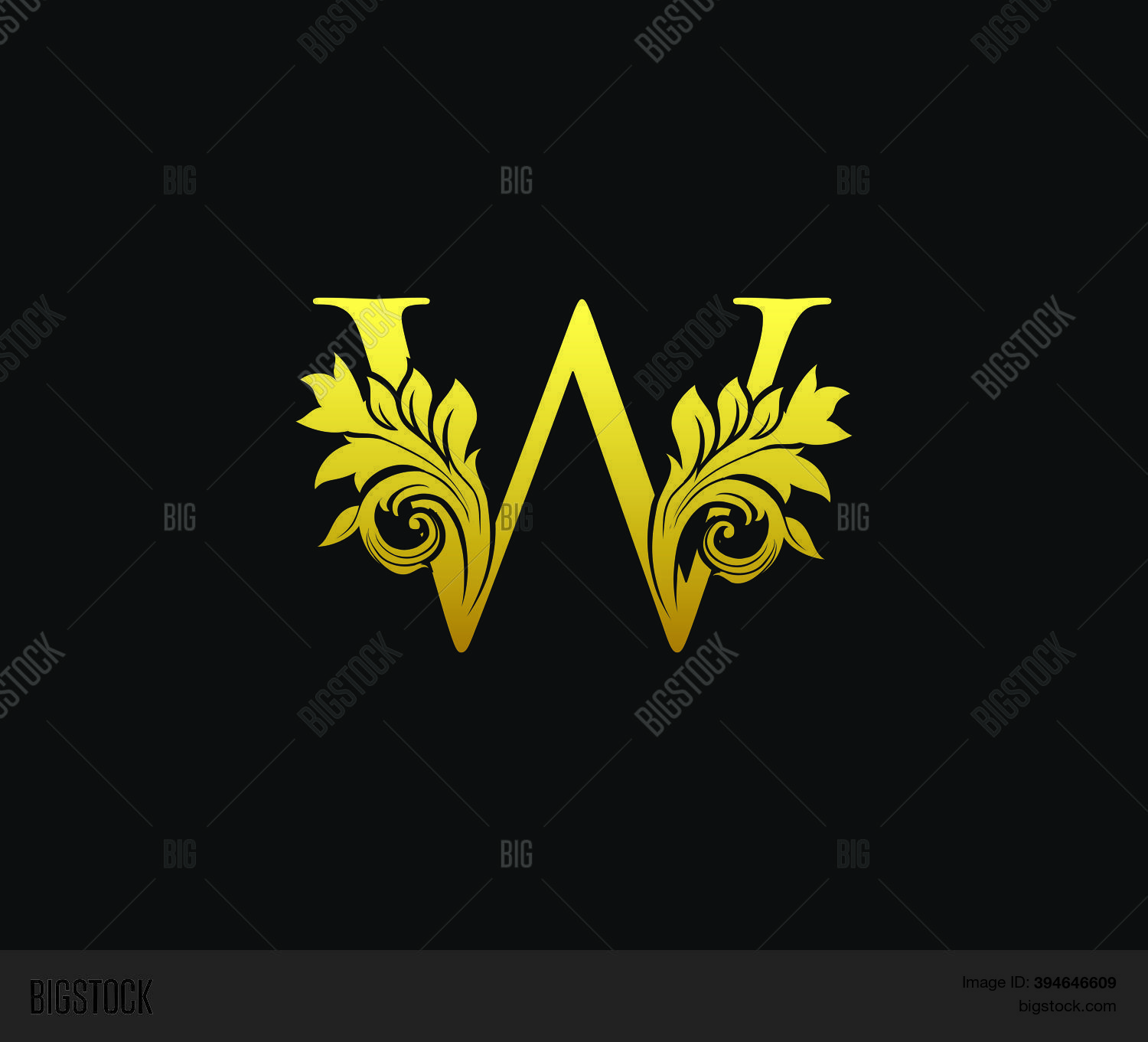 Golden Letter W Logo Vector & Photo (Free Trial) | Bigstock