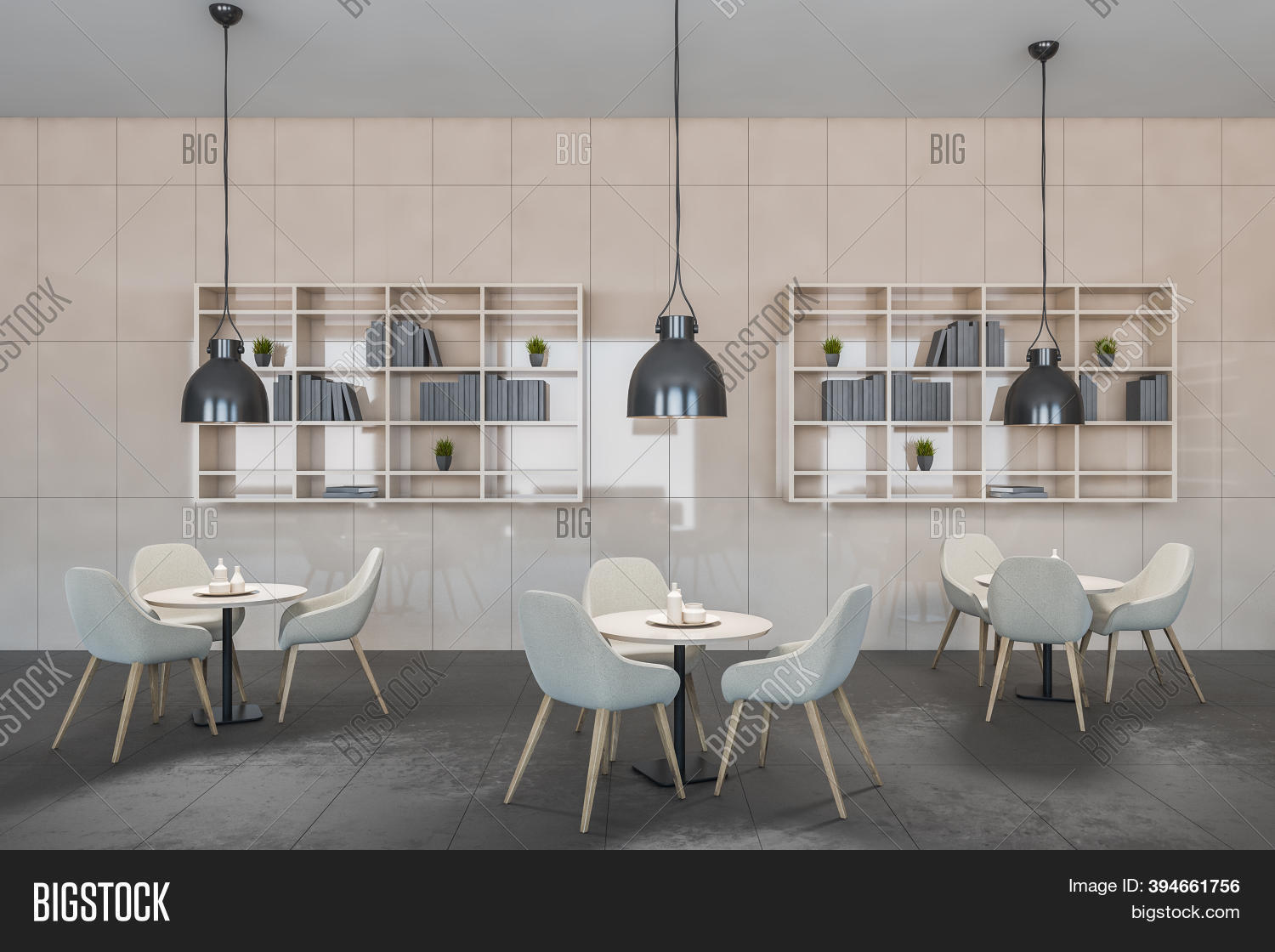 Grey Cafe Interior, Image & Photo (Free Trial) | Bigstock