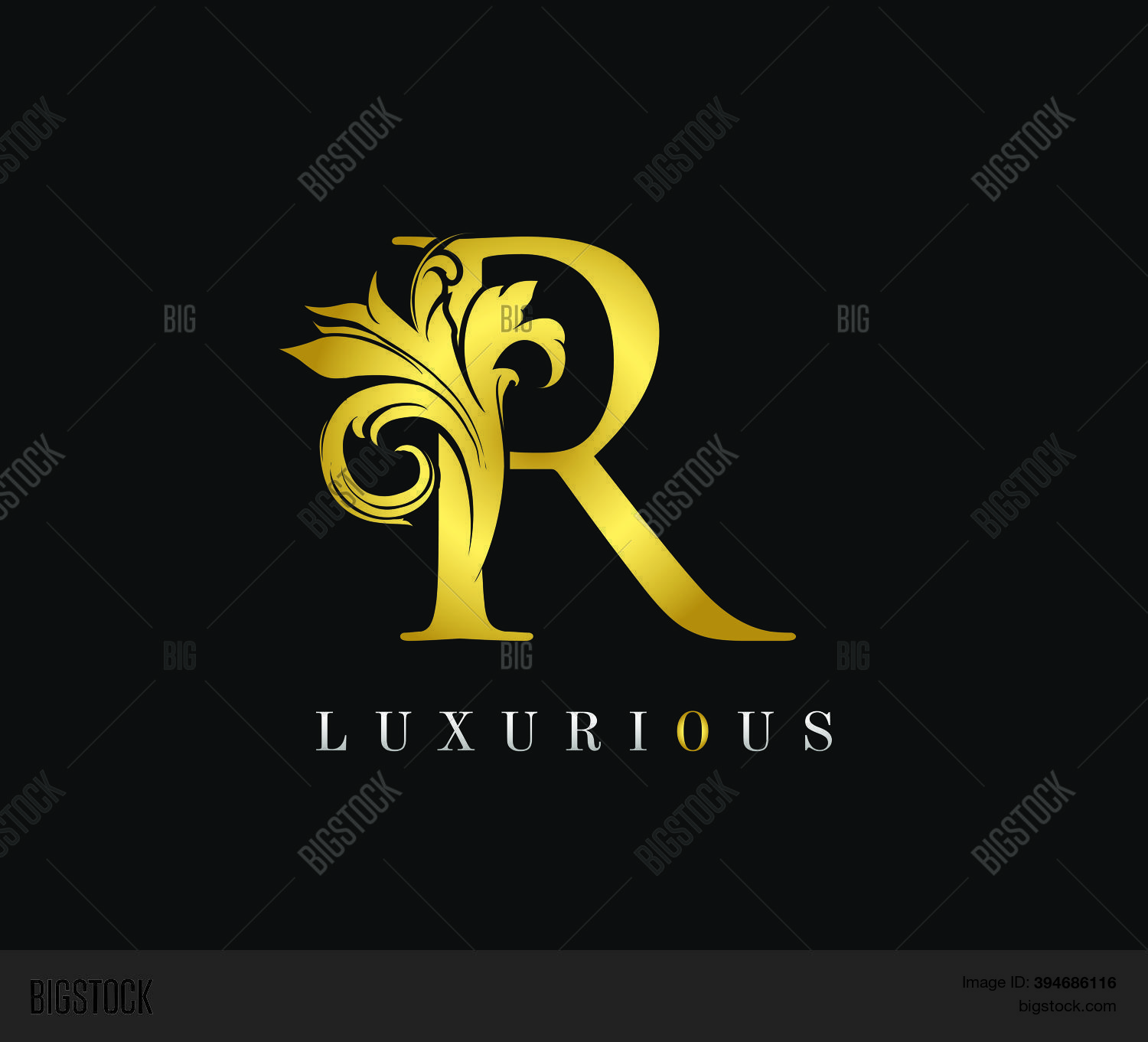 Golden R Luxury Logo Vector & Photo (Free Trial) | Bigstock