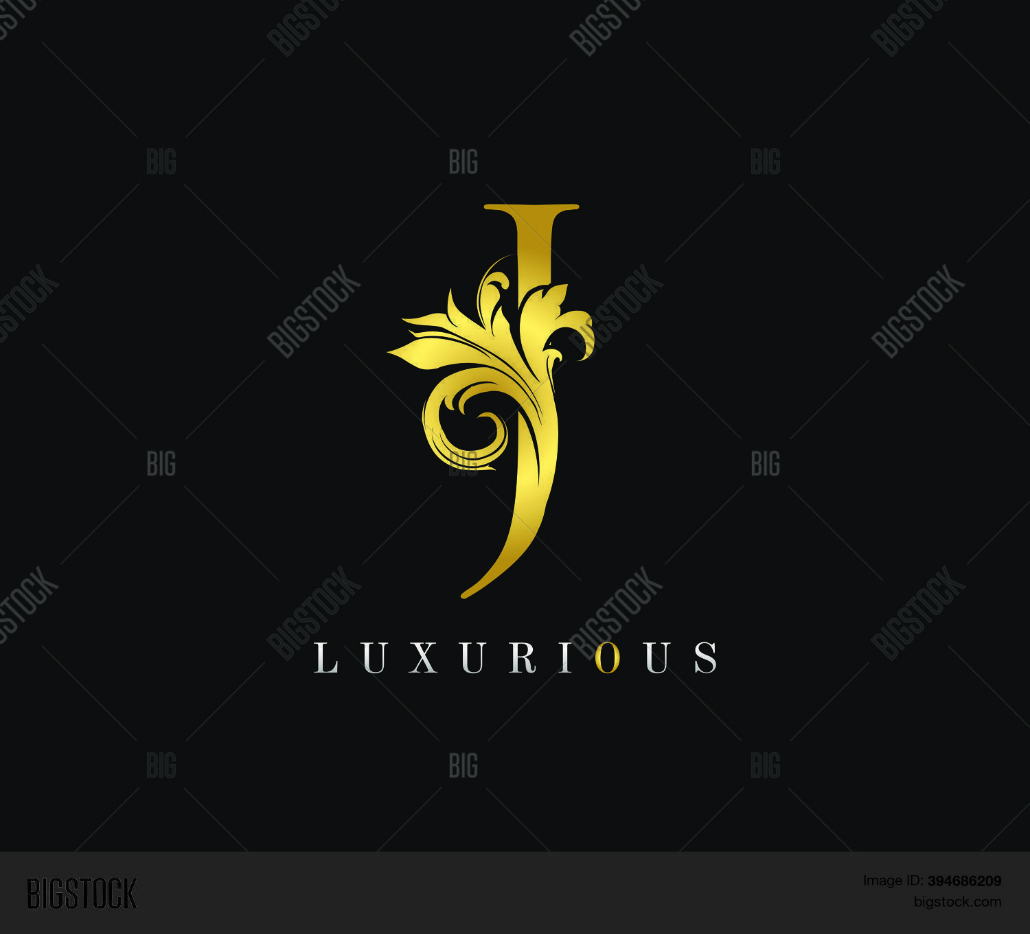 Golden J Luxury Logo Vector & Photo (Free Trial) | Bigstock