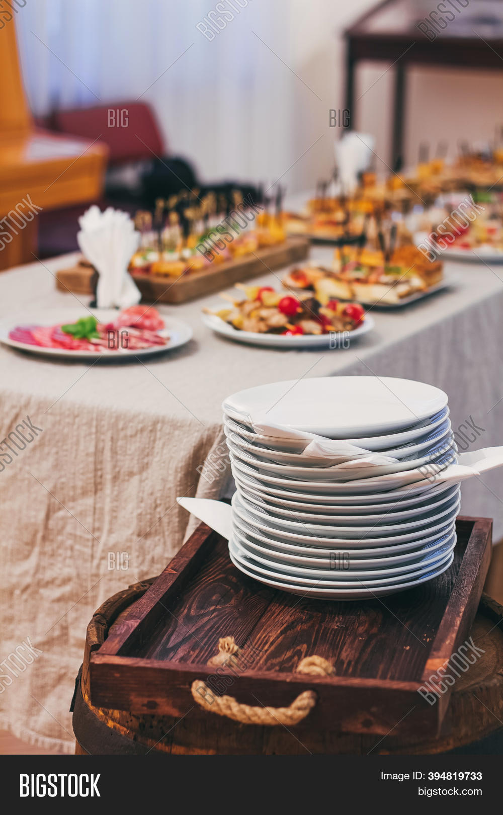 Catering Table Set Image & Photo (Free Trial) | Bigstock
