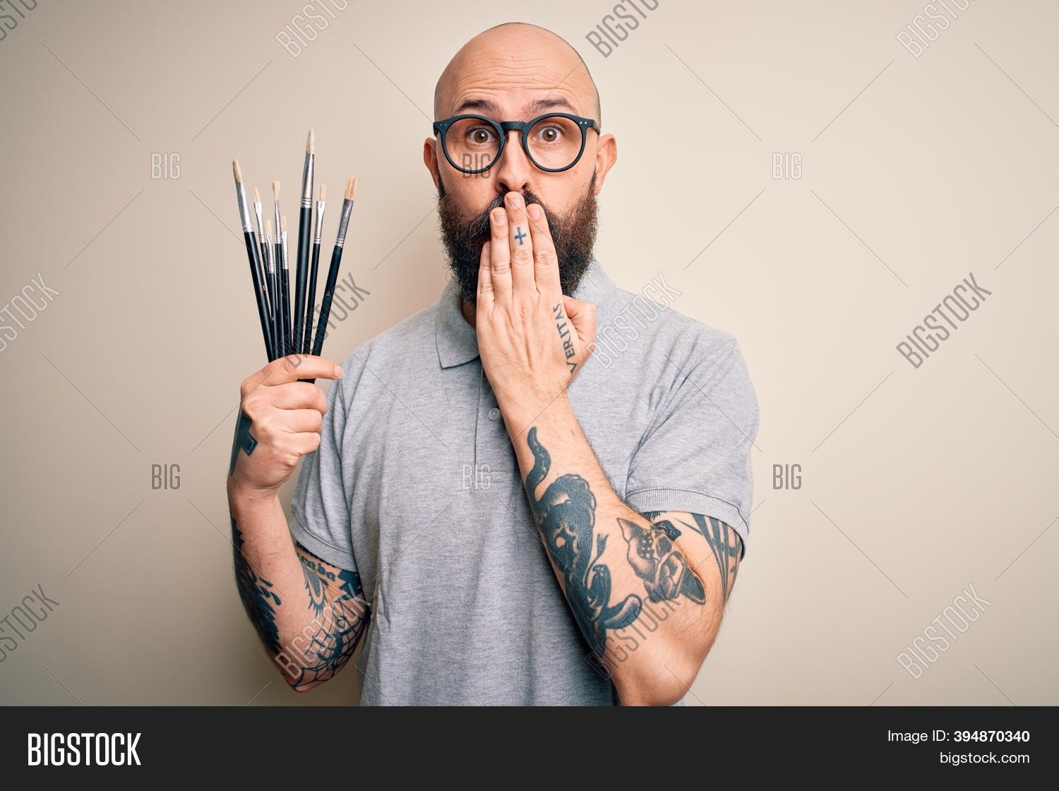 Handsome Bald Artist Image & Photo (Free Trial) | Bigstock