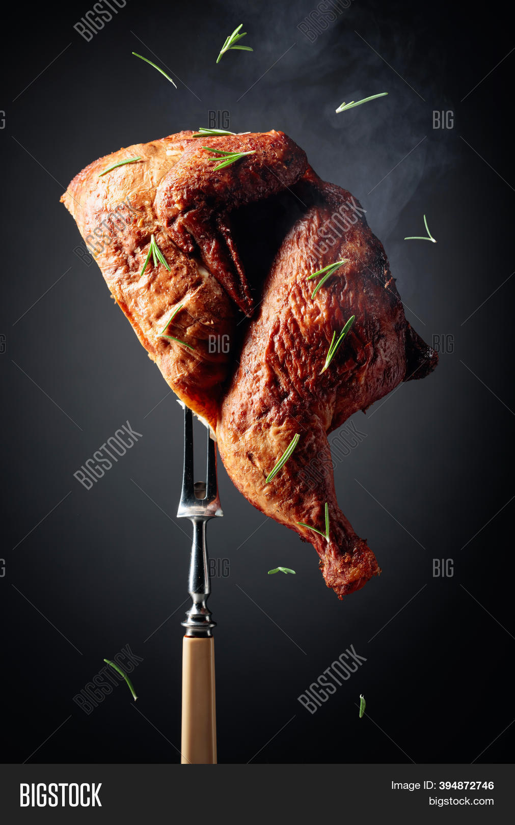 Smoked Chicken On Fork Image & Photo (Free Trial) | Bigstock