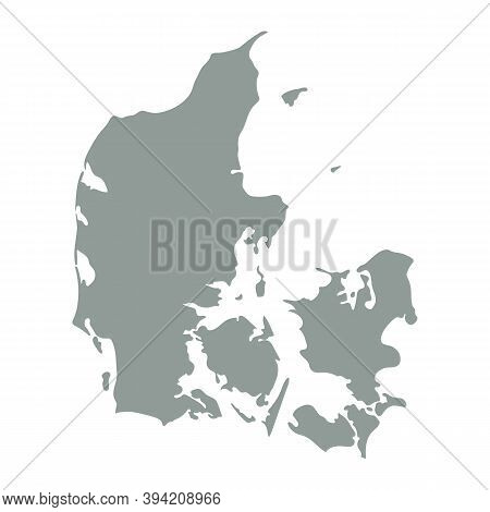 Denmark Blank Map Vector & Photo (Free Trial) | Bigstock