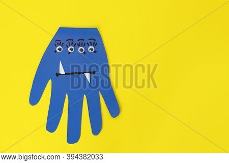Funny Blue Hand Shaped Image & Photo (Free Trial) | Bigstock