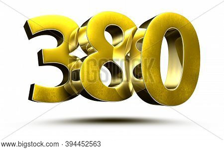 Gold Numbers 380 Image & Photo (Free Trial) | Bigstock