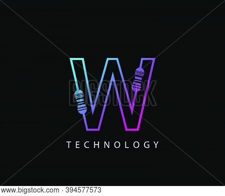 Electrical W Letter Vector & Photo (Free Trial) | Bigstock