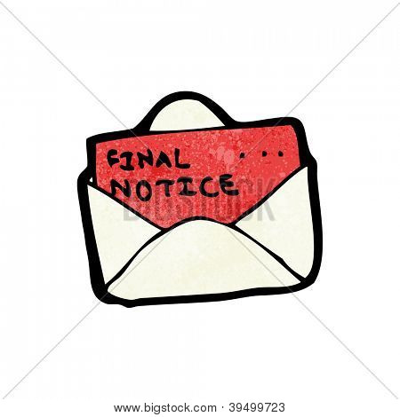 Cartoon Final Notice Vector & Photo (Free Trial) | Bigstock