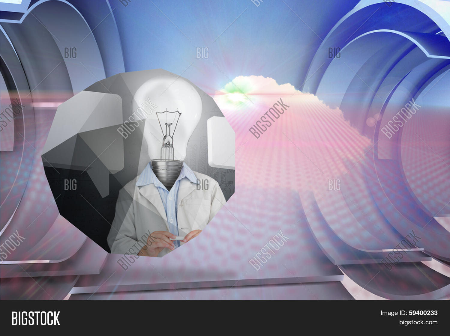 Light Bulb Man On Image & Photo (Free Trial) | Bigstock