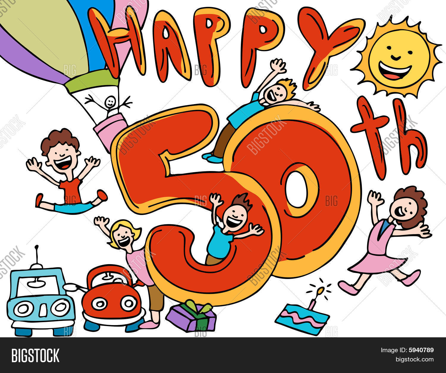 Happy 50th Vector & Photo (Free Trial) | Bigstock