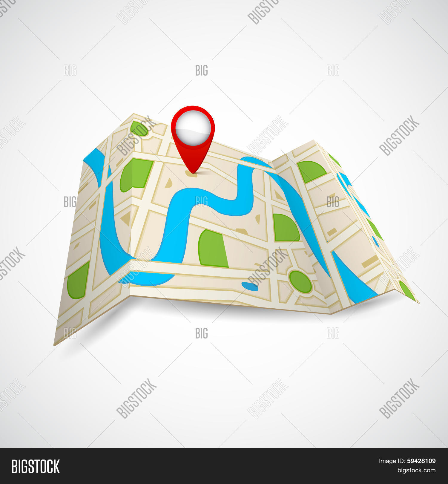 Road Map GPS Vector & Photo (Free Trial) | Bigstock