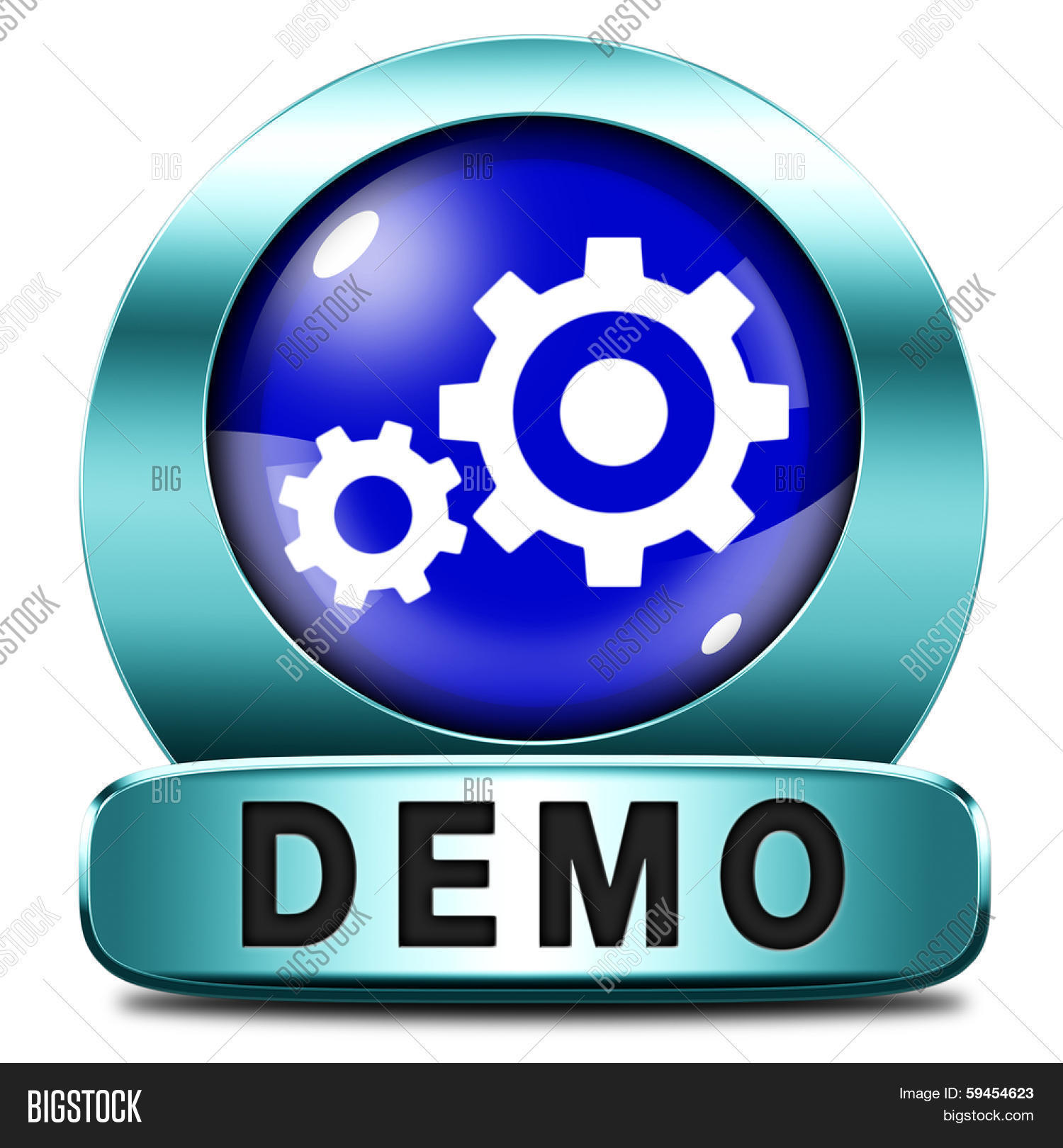 Demo Blue Icon Image & Photo (Free Trial) | Bigstock