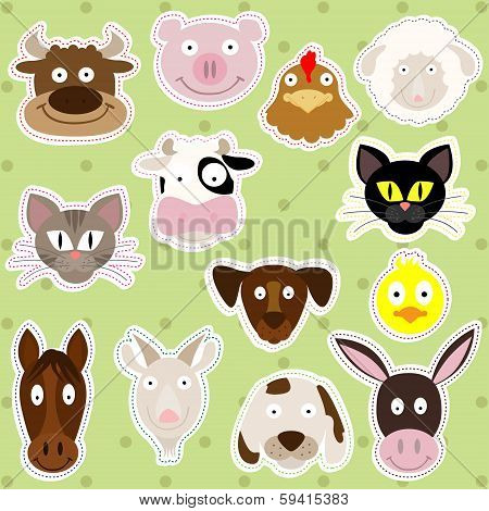 Cute Farm Animals - Vector & Photo (Free Trial) | Bigstock