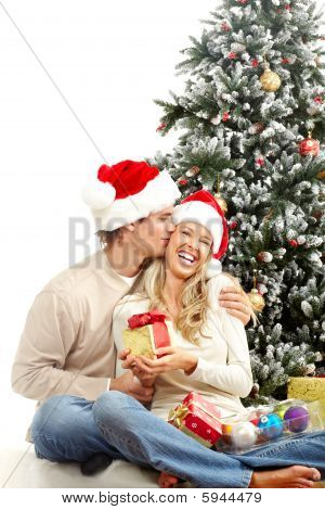 Young Couple At Christmas Images, Illustrations & Vectors (Free) - Bigstock