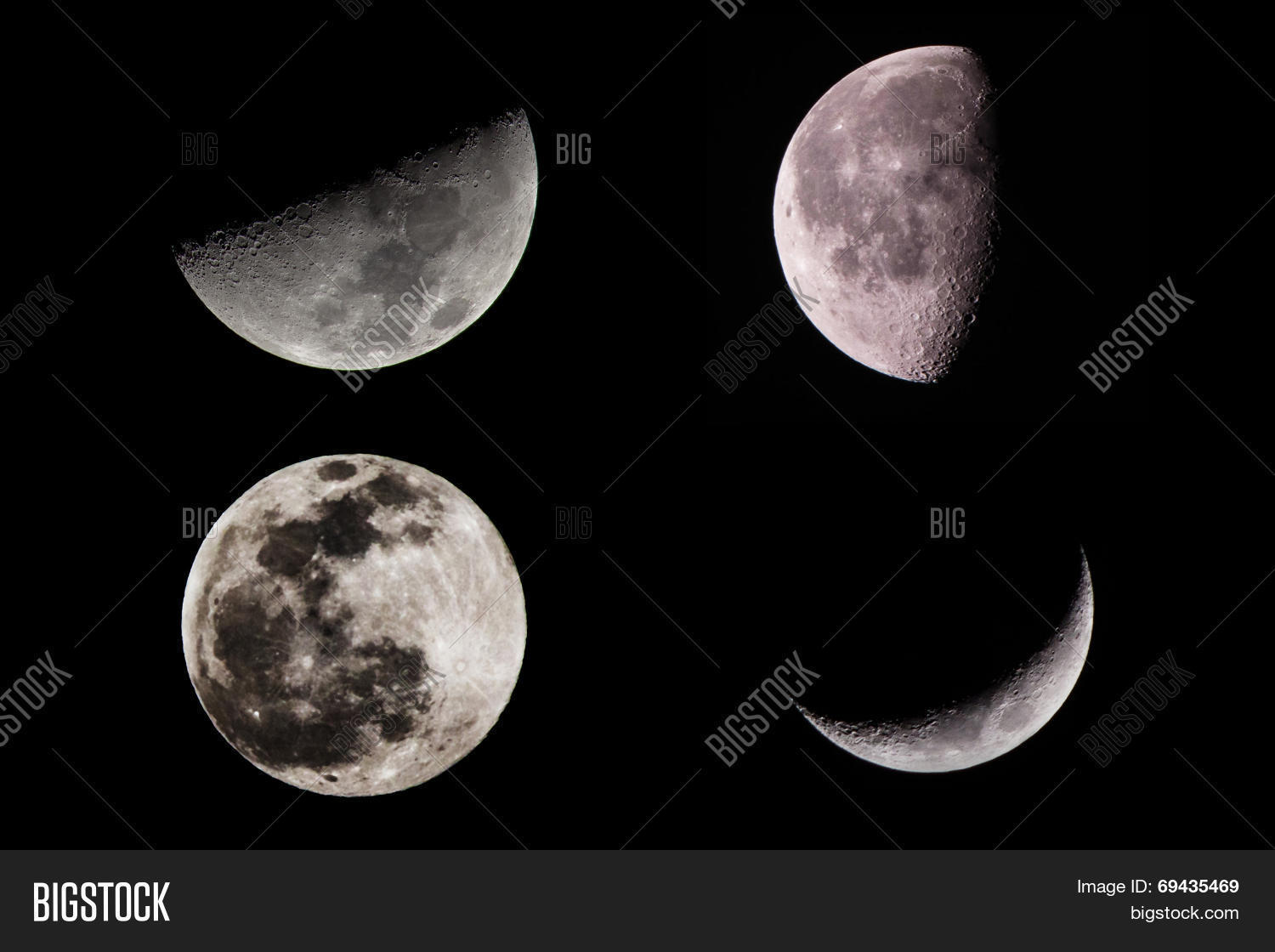 Moon Phases Half Moon Image & Photo (Free Trial) | Bigstock